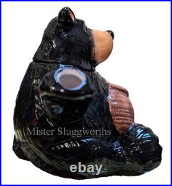 Vintage Barefoots Black Bear Yogi Bruin Ceramic Porcelain Honey Teapot ...
